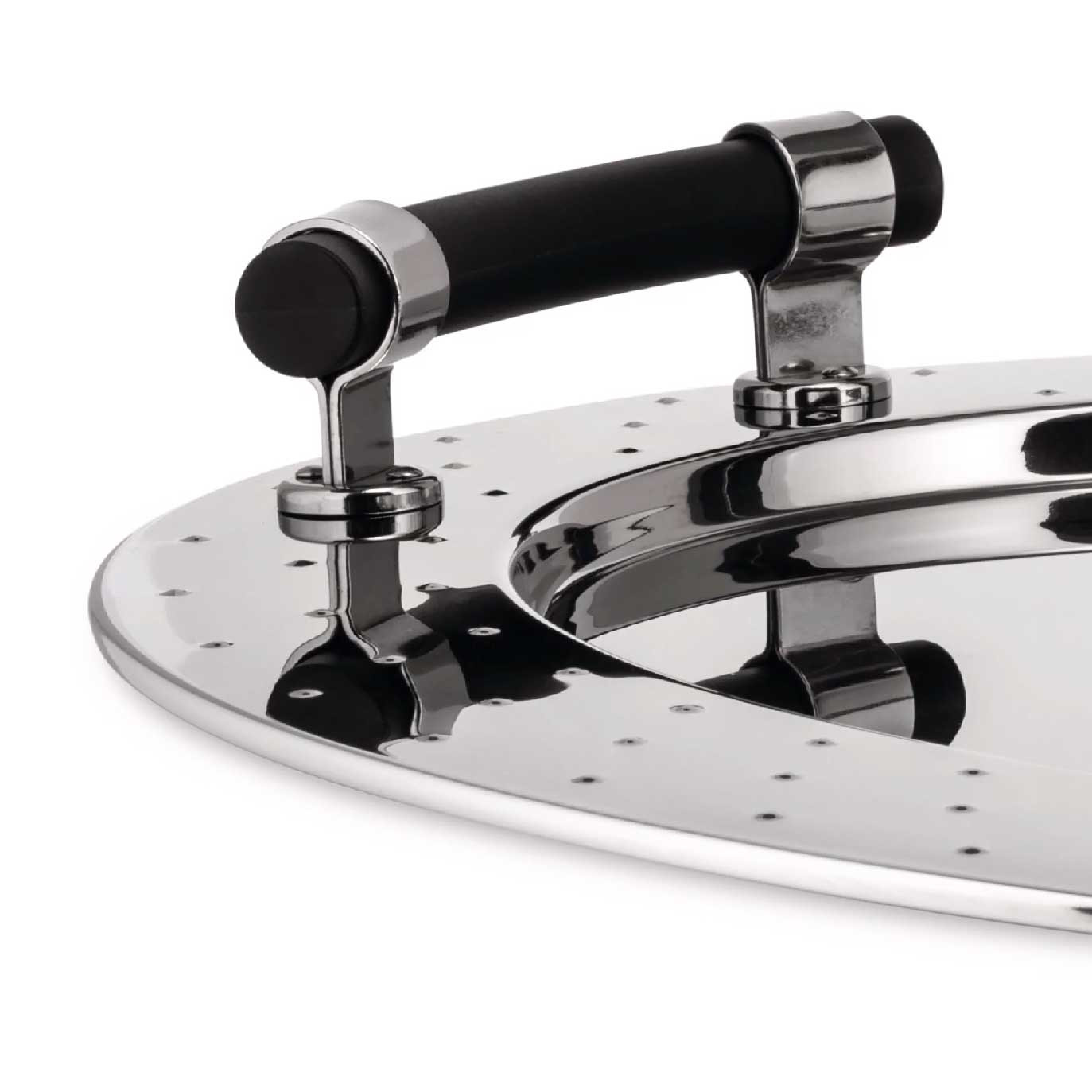 Alessi Vassoio ovale in acciaio inossidabile lucido dal design moderno ...